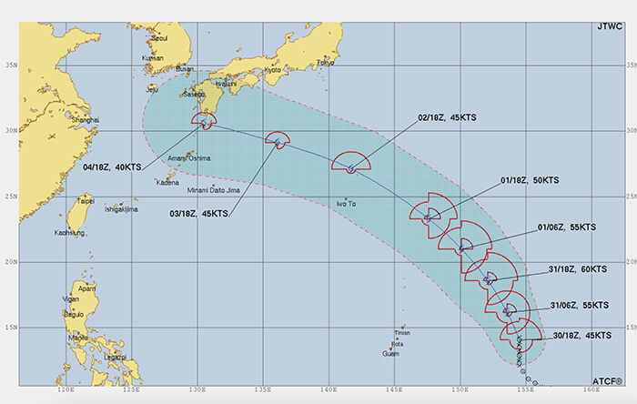 台風12号たまご2023米軍と気象庁windyの進路予想！勢力の最新情報も