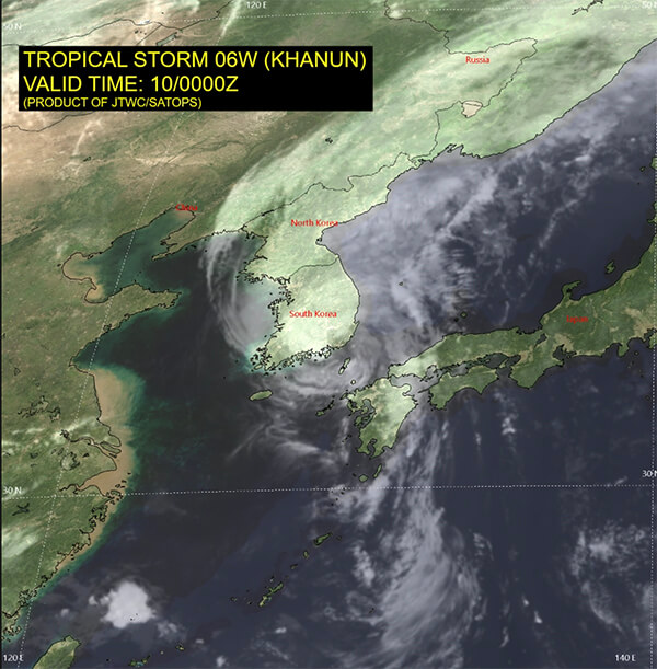 台風6号2023米軍とwindy気象庁の進路予想！九州や関西へ上陸はある？