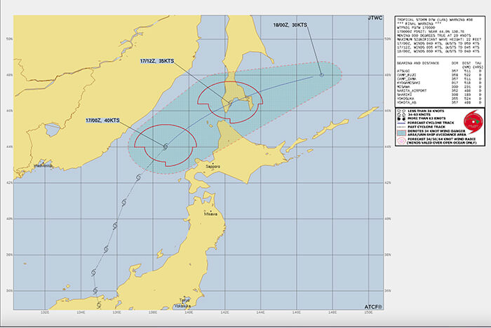 台風7号2023米軍と気象庁windyの進路予想！関東へ最接近/上陸するのはいつ？