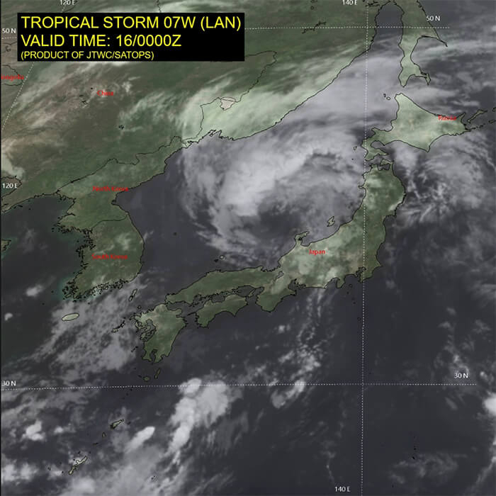 台風7号2023米軍と気象庁windyの進路予想！関東へ最接近/上陸するのはいつ？